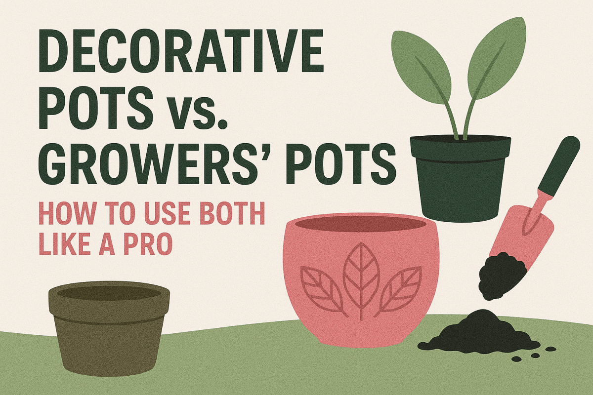 Decorative Pots vs. Growers’ Pots: How to Use Both Like a Pro
